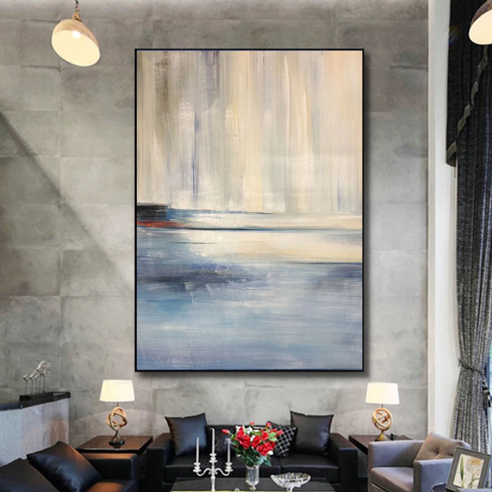 Landscape Painting Abstract Original,large Oil Painting Abstract ...
