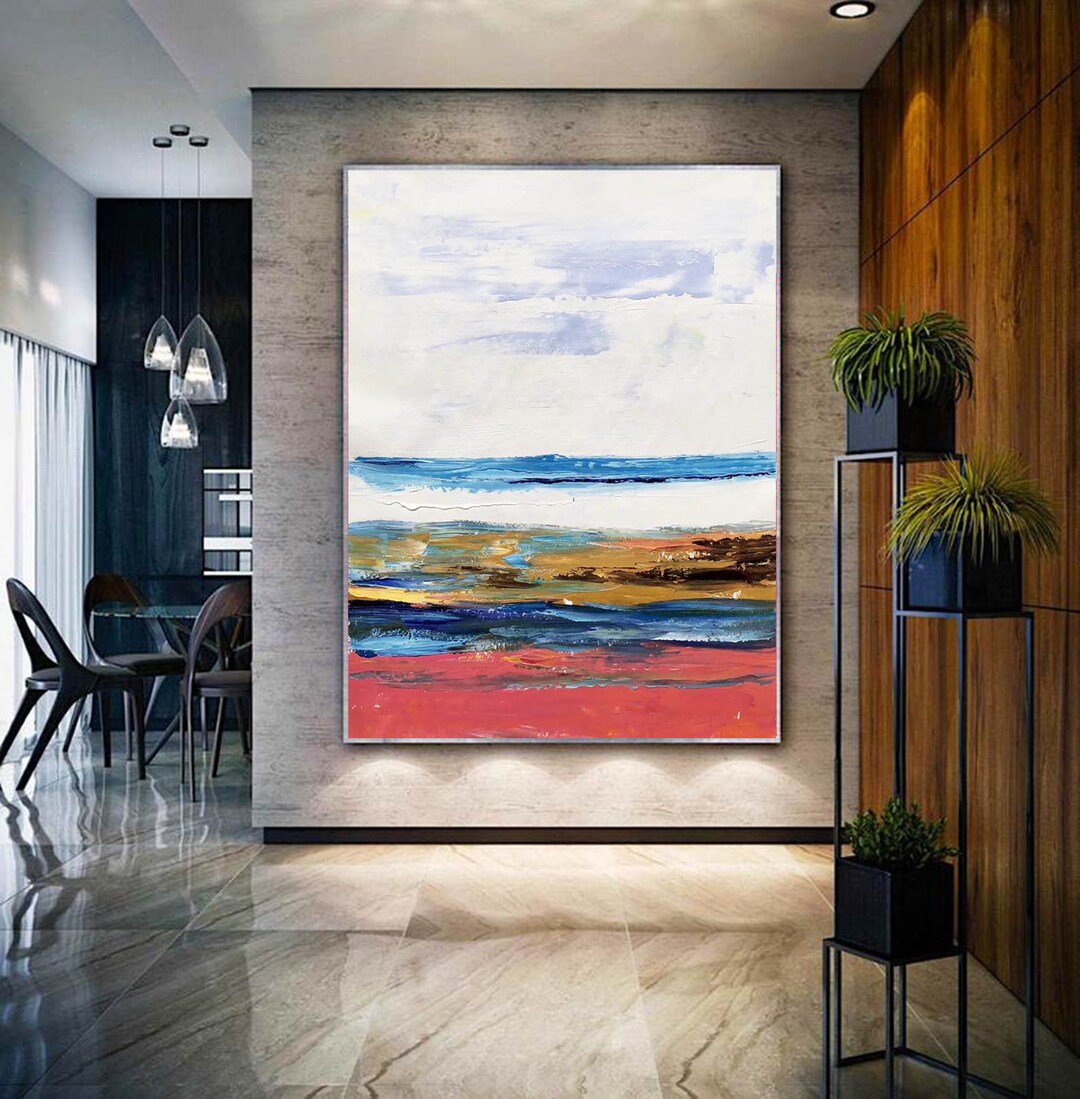 Extra Large Wall Art Framed,original Canvas Painting,modern Wall Art ...