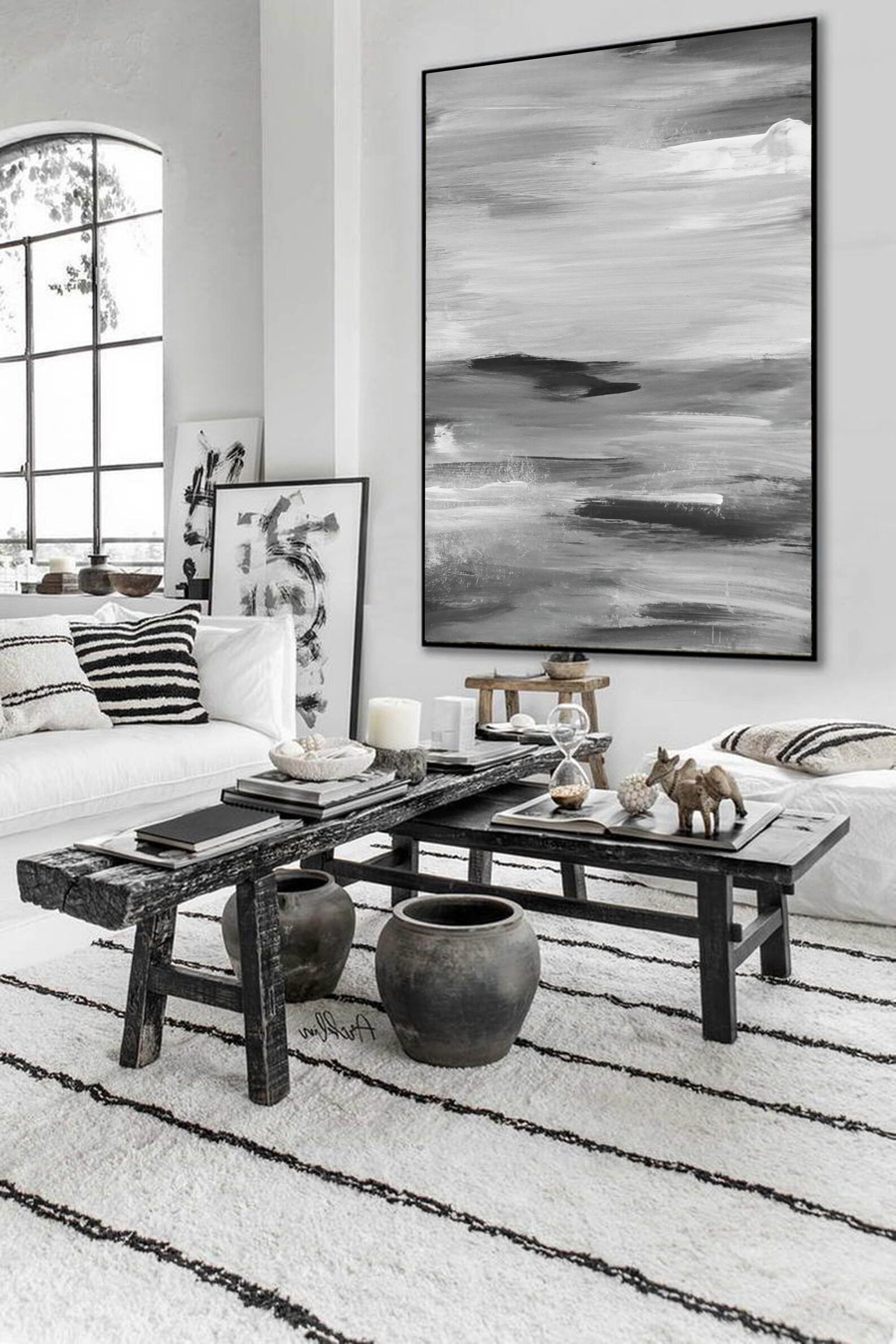 Oversized Wall Art Canvasliving Room Paintingmodern Abstract | Etsy