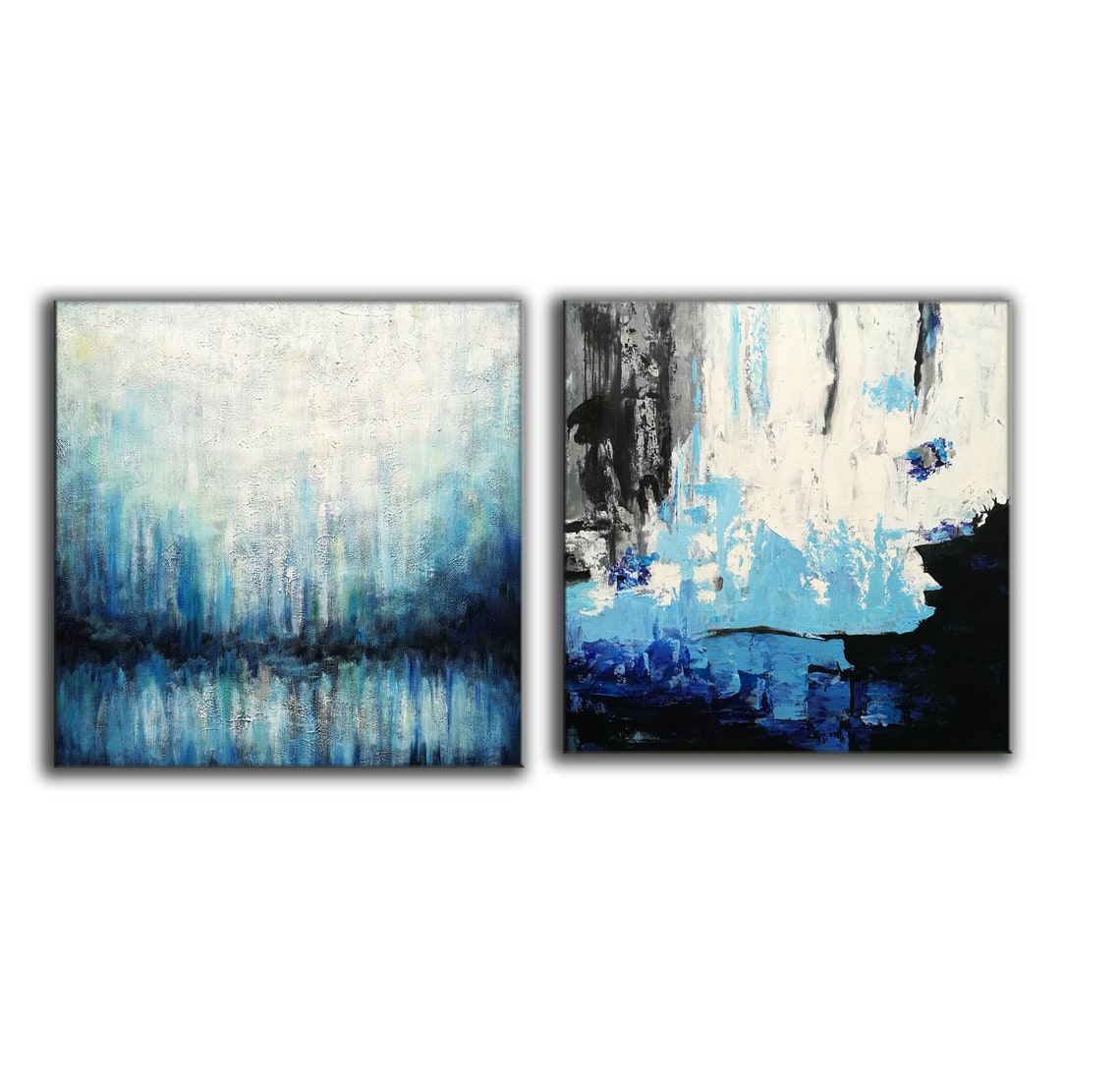 Modern Abstract Painting Set Paintings Large Original - Etsy