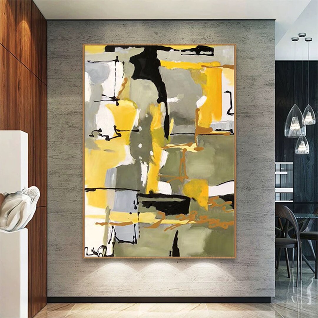Large Colorful Abstract Painting,abstract Canvas Art,oversized Abtract ...