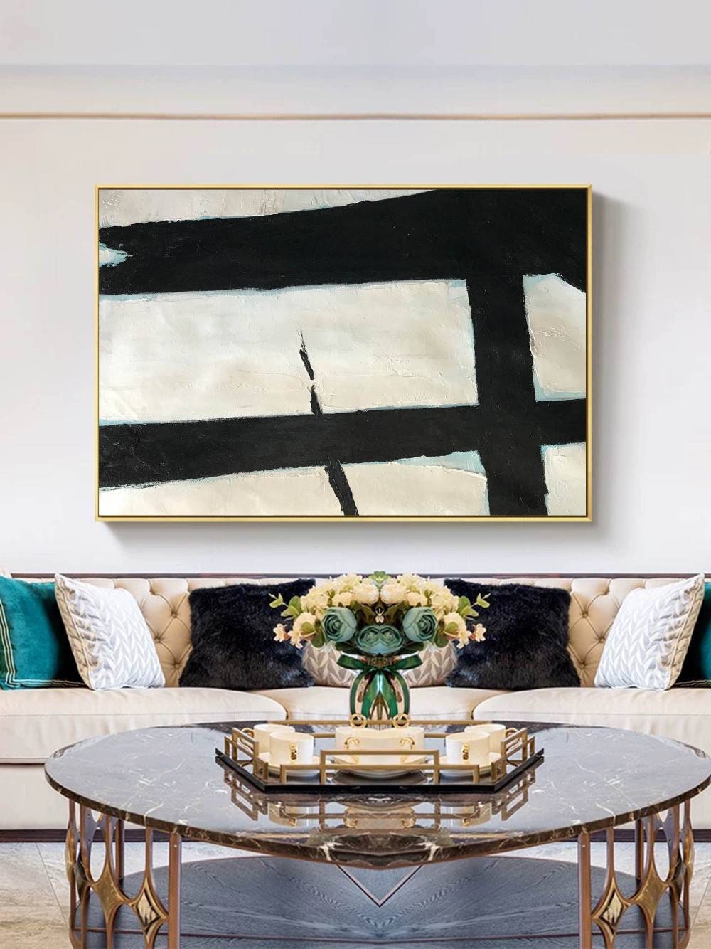 Original abstract oil painting large abstract wall art on | Etsy