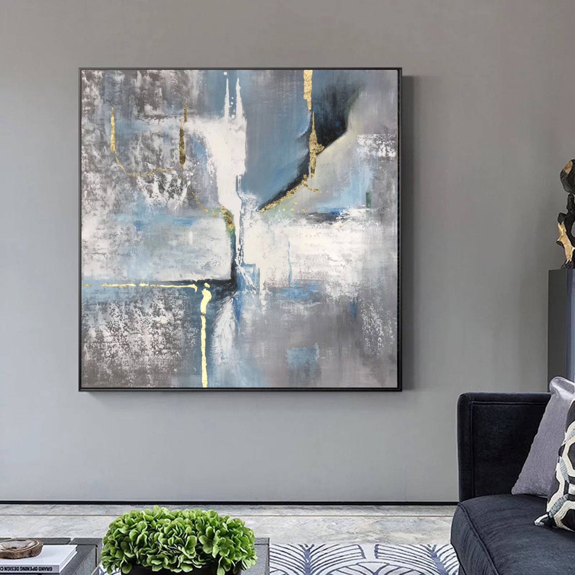 Large acrylic paintingmodern abstract painting canvas | Etsy