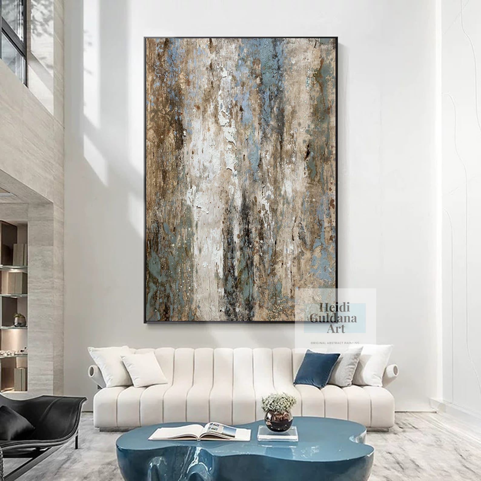 Brown Painting on Canvas Large Canvas Wall Art Original - Etsy