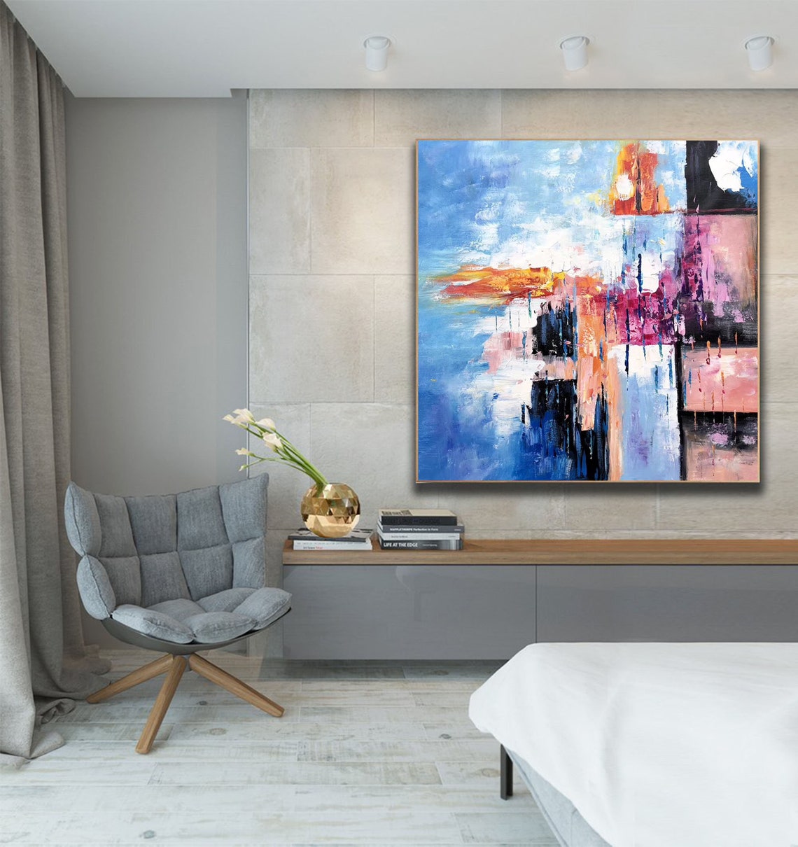 Original Abstract Painting on Canvaslarge Canvas Wall Art - Etsy