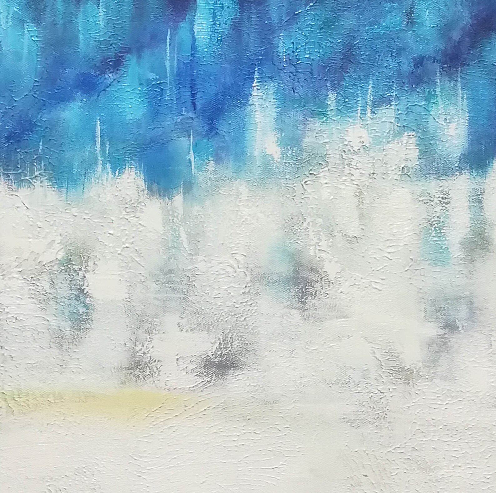 Blue wall art wall decor large paintings on canvas | Etsy