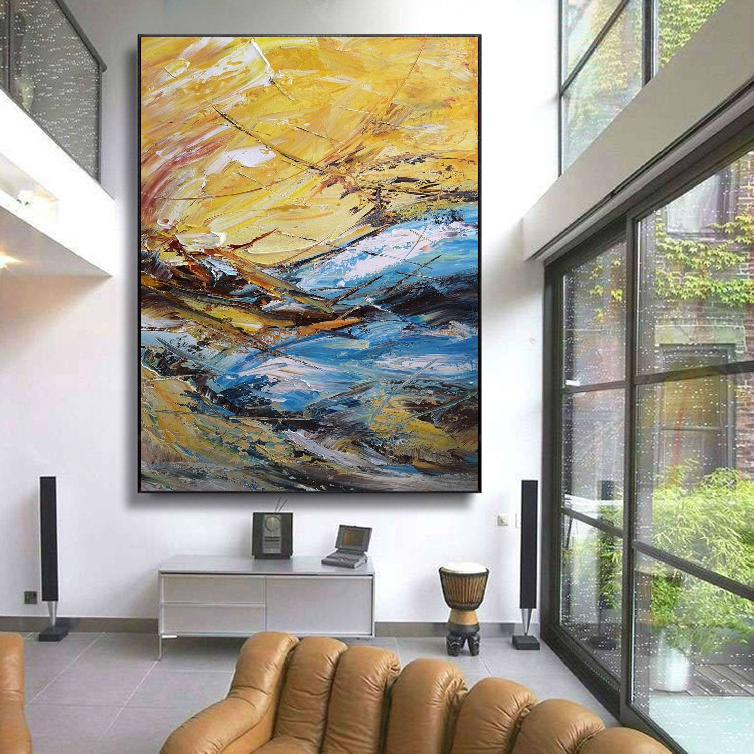Large canvas wall art original abstract oil painting on | Etsy