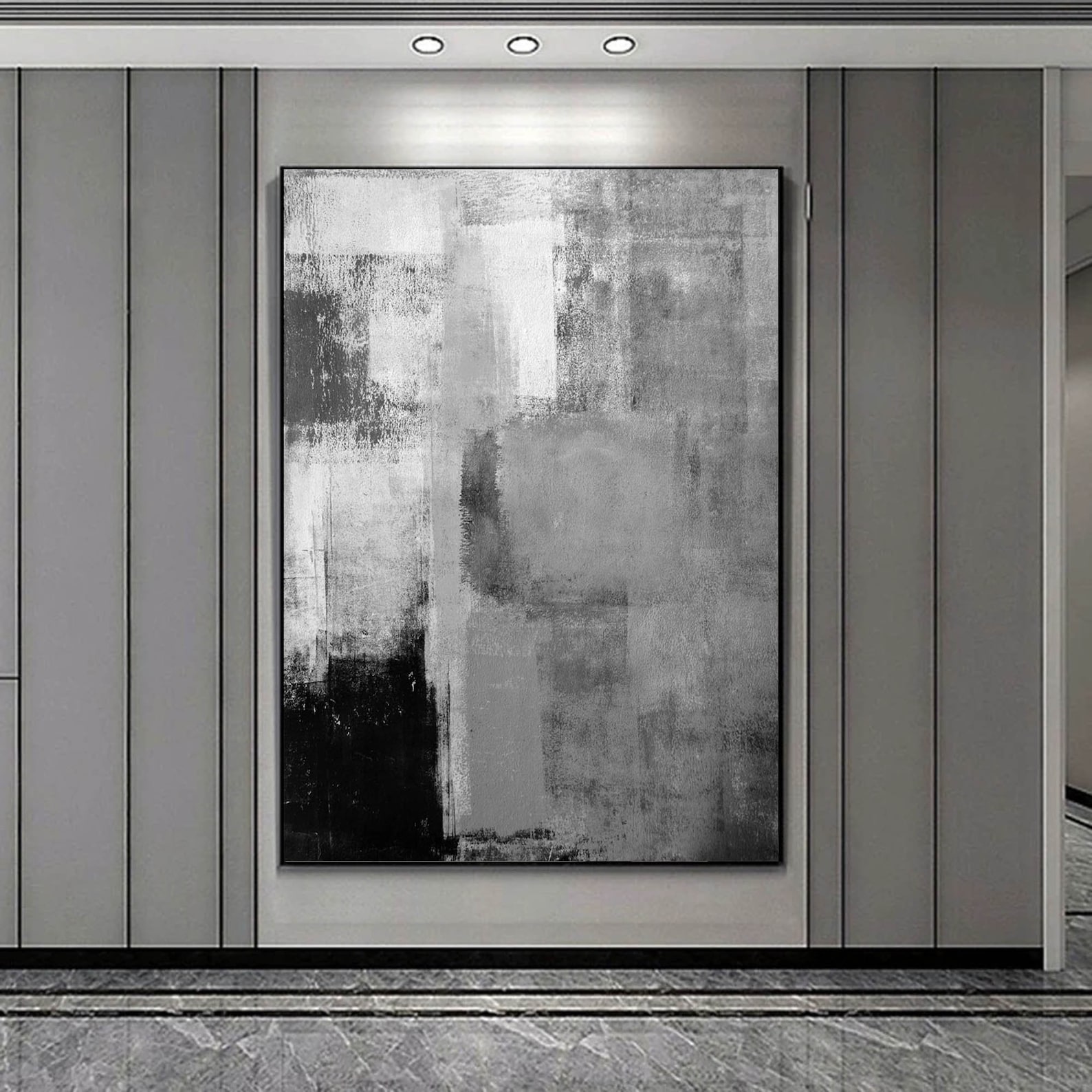 Gray Painting Large Abstract Wall Art Gray Wall Art Original Abstract ...