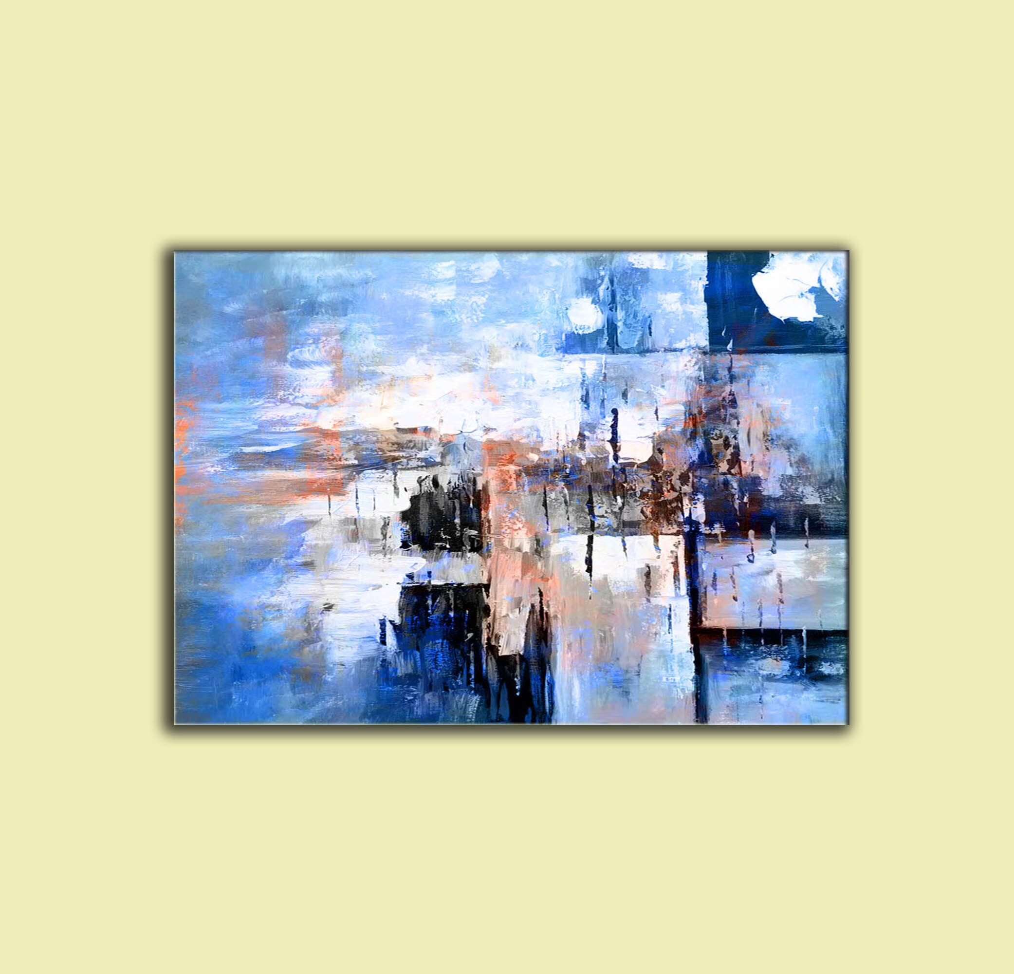 Modern abstract wall art on canvaslarge paintings on canvas | Etsy