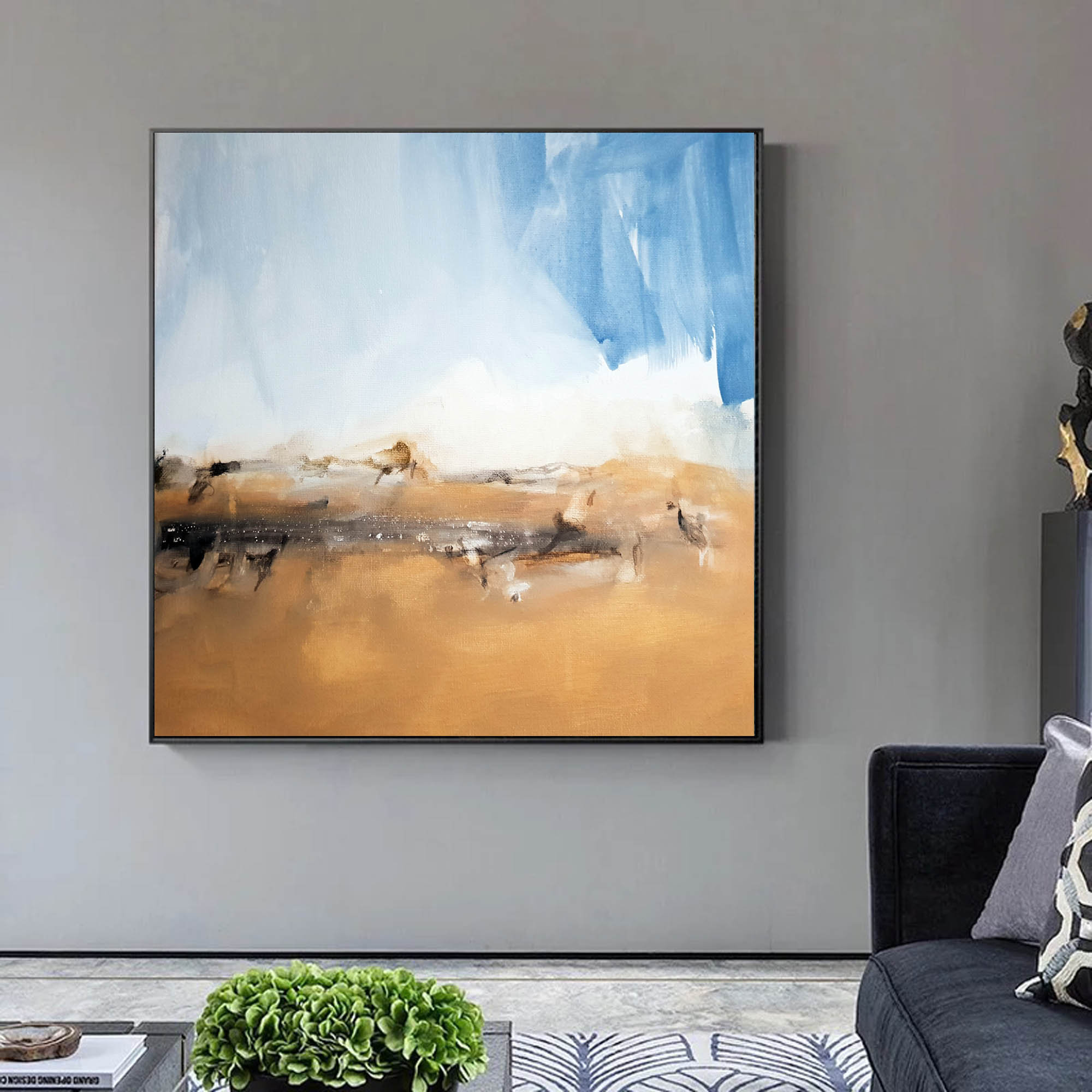 Large canvas art abstract oversized wall art modern | Etsy