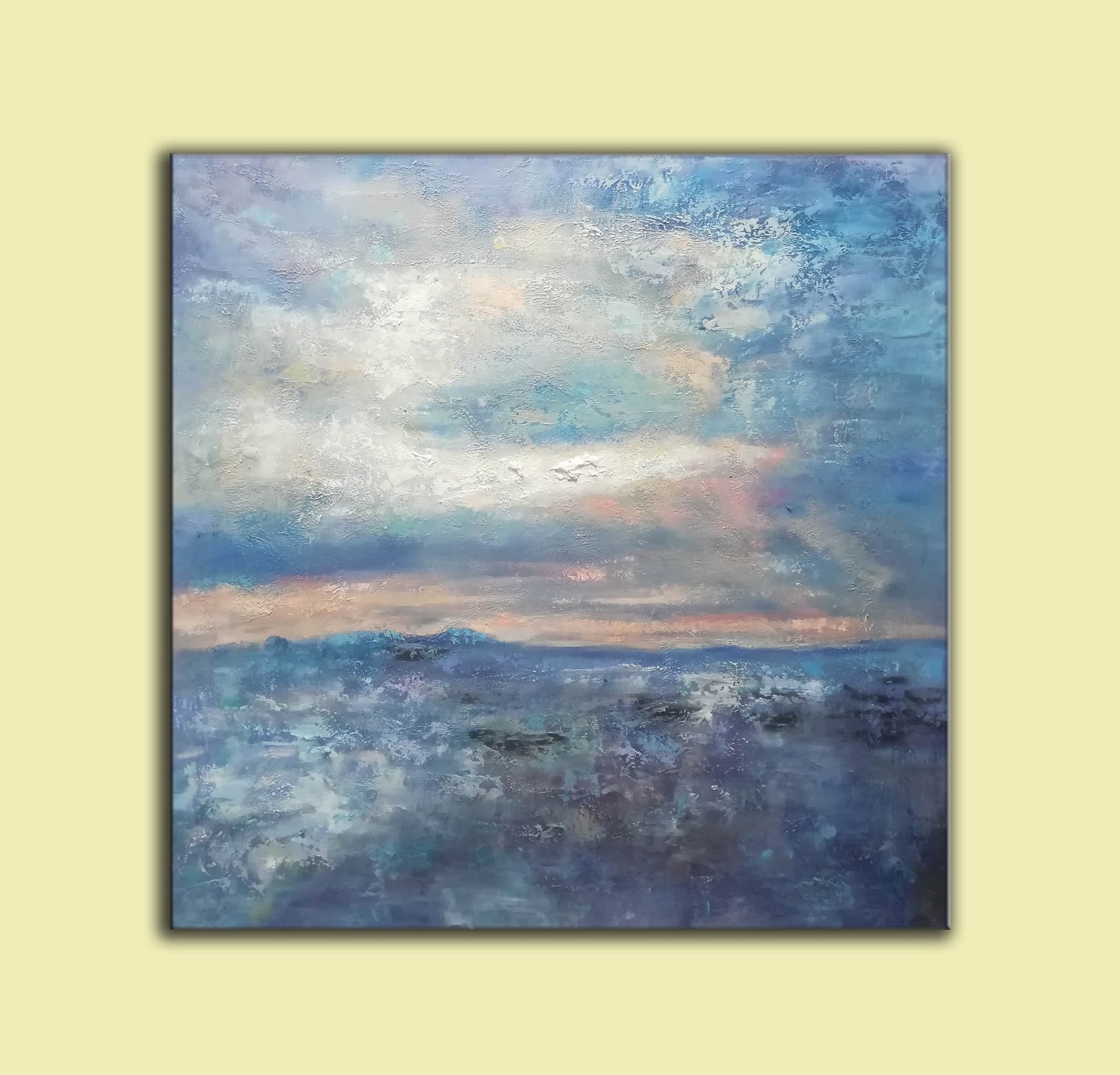 Large Sky Abstract Painting,original Paintings on Canvas,blue Painting ...