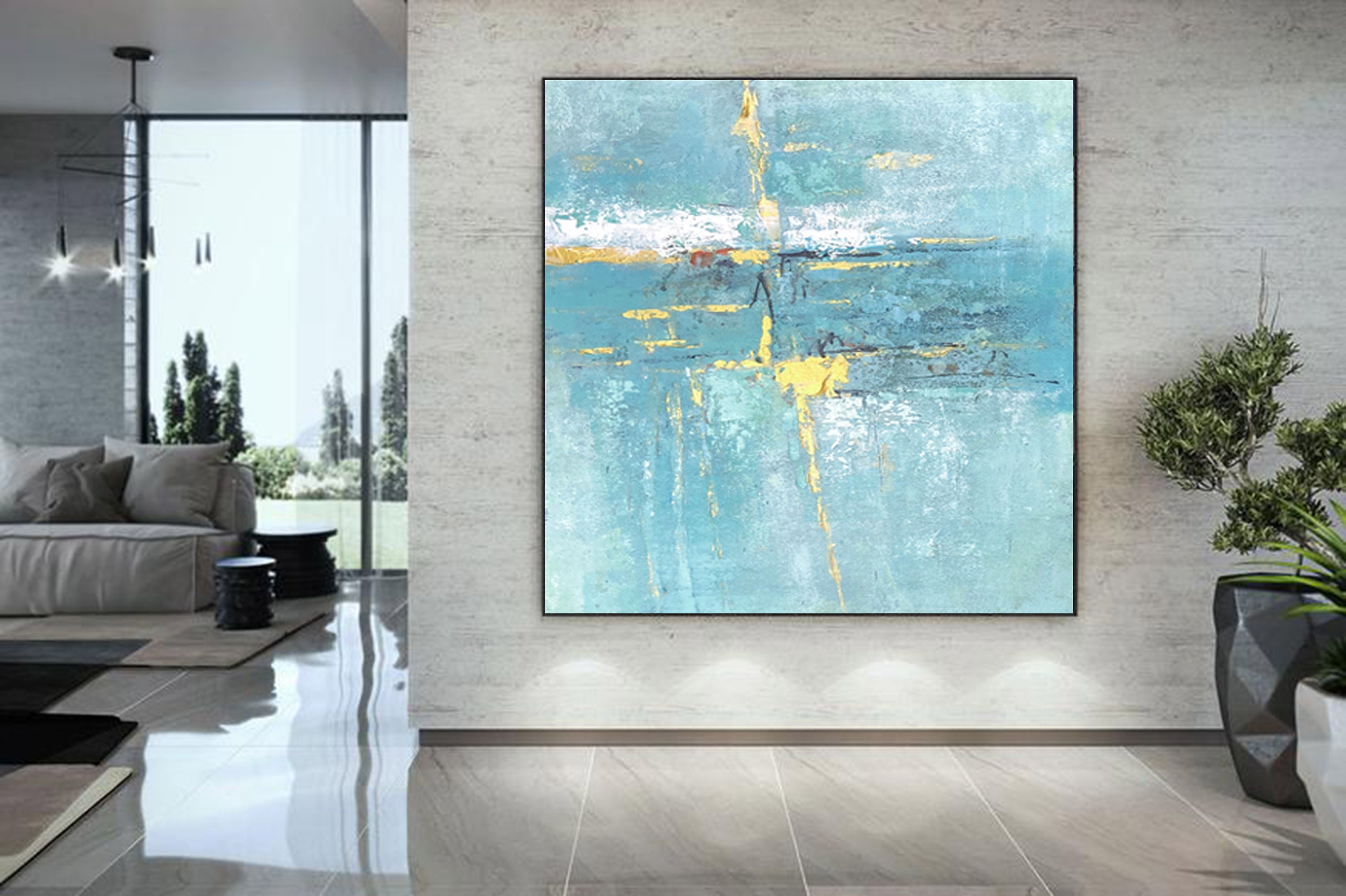 Extra large canvas art large abstract acrylic paintingmodern | Etsy
