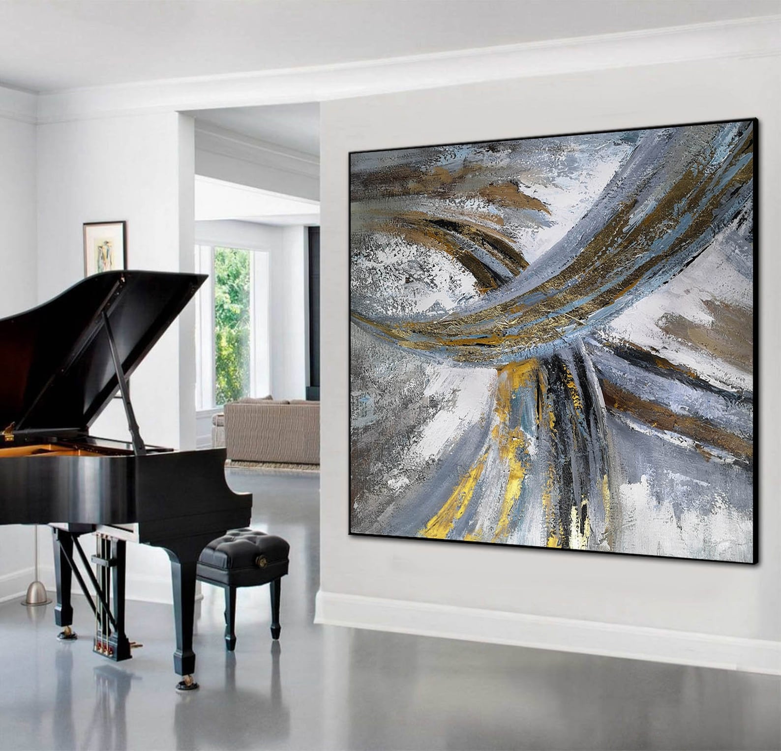 Large Abstract Canvas Artlarge Abstract Painting | Etsy