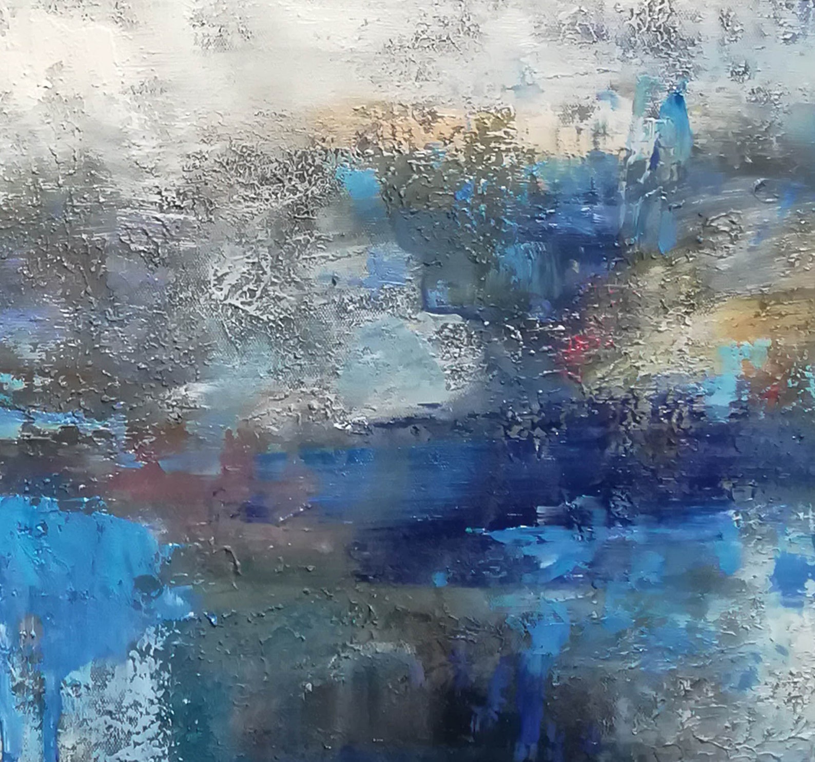 Blue Abstract Painting Original Large Modern Abstract | Etsy