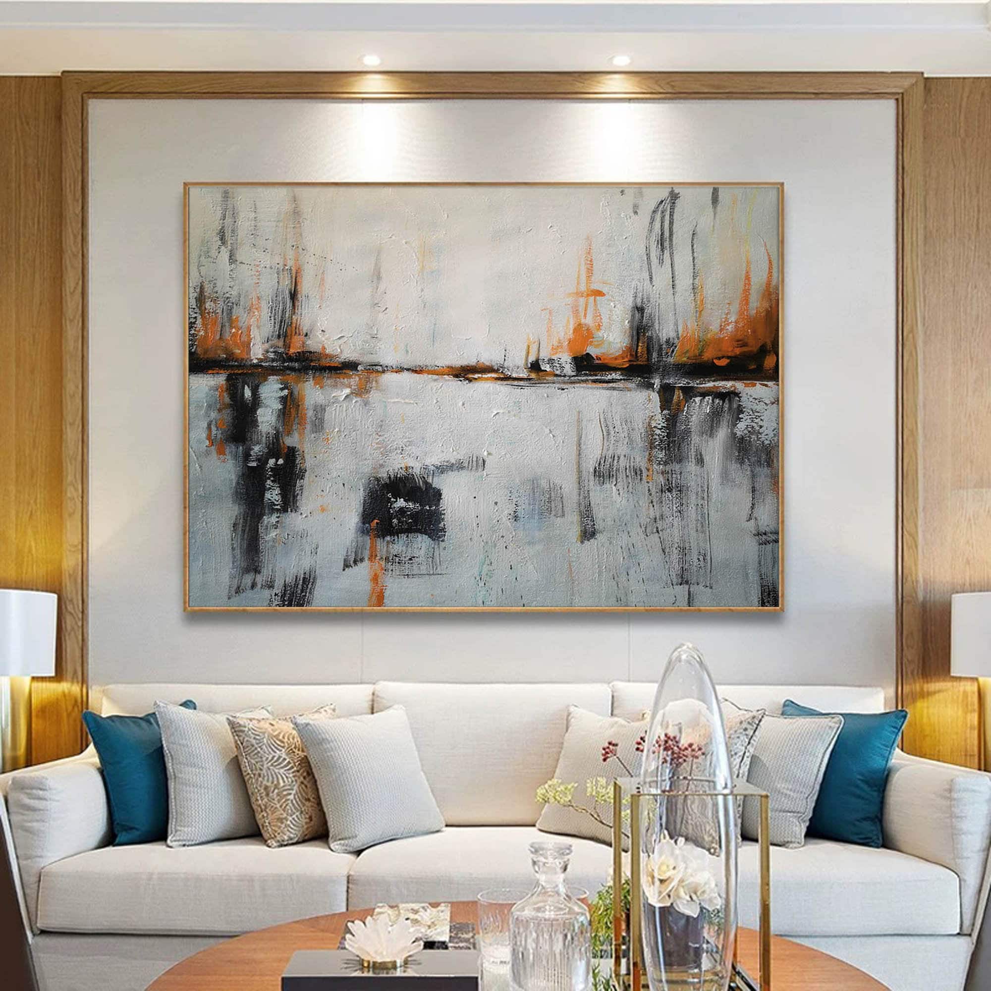 Oversized wall art canvaslarge abstract paintingvery large | Etsy