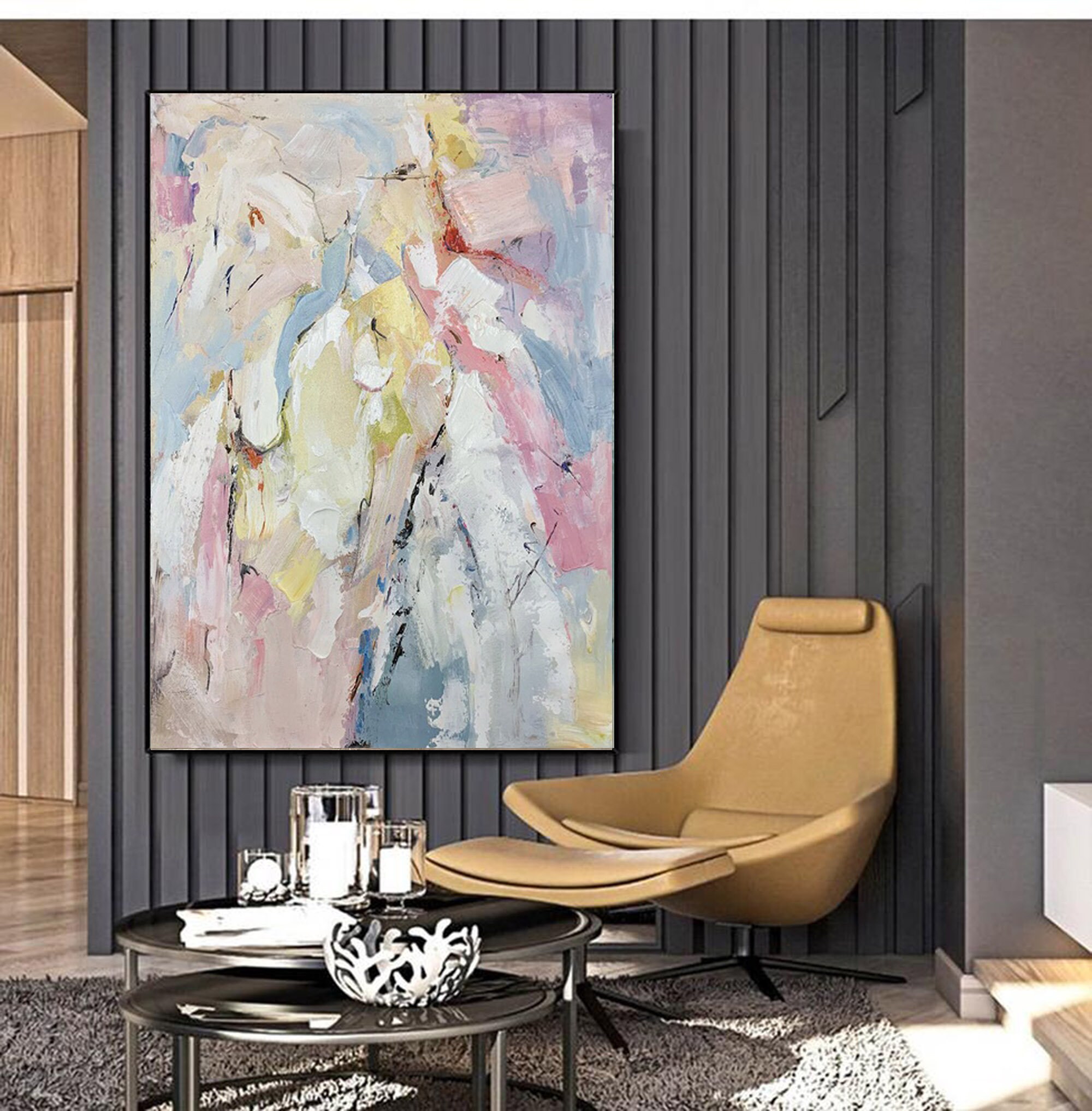 Large abstract painting canvaslarge canvas artoriginal | Etsy