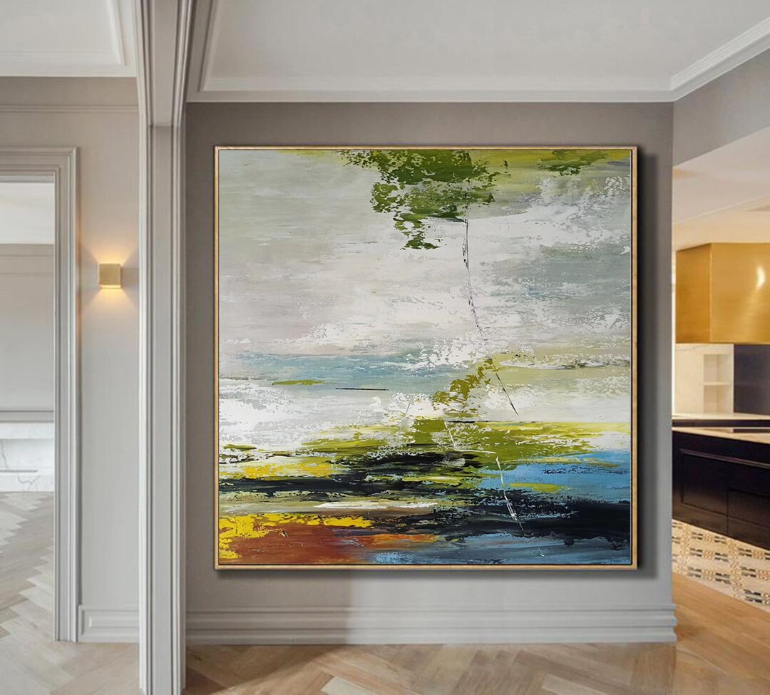 Large Abstract Canvas Art, Original Abstract Painting on Canvas, Extra ...