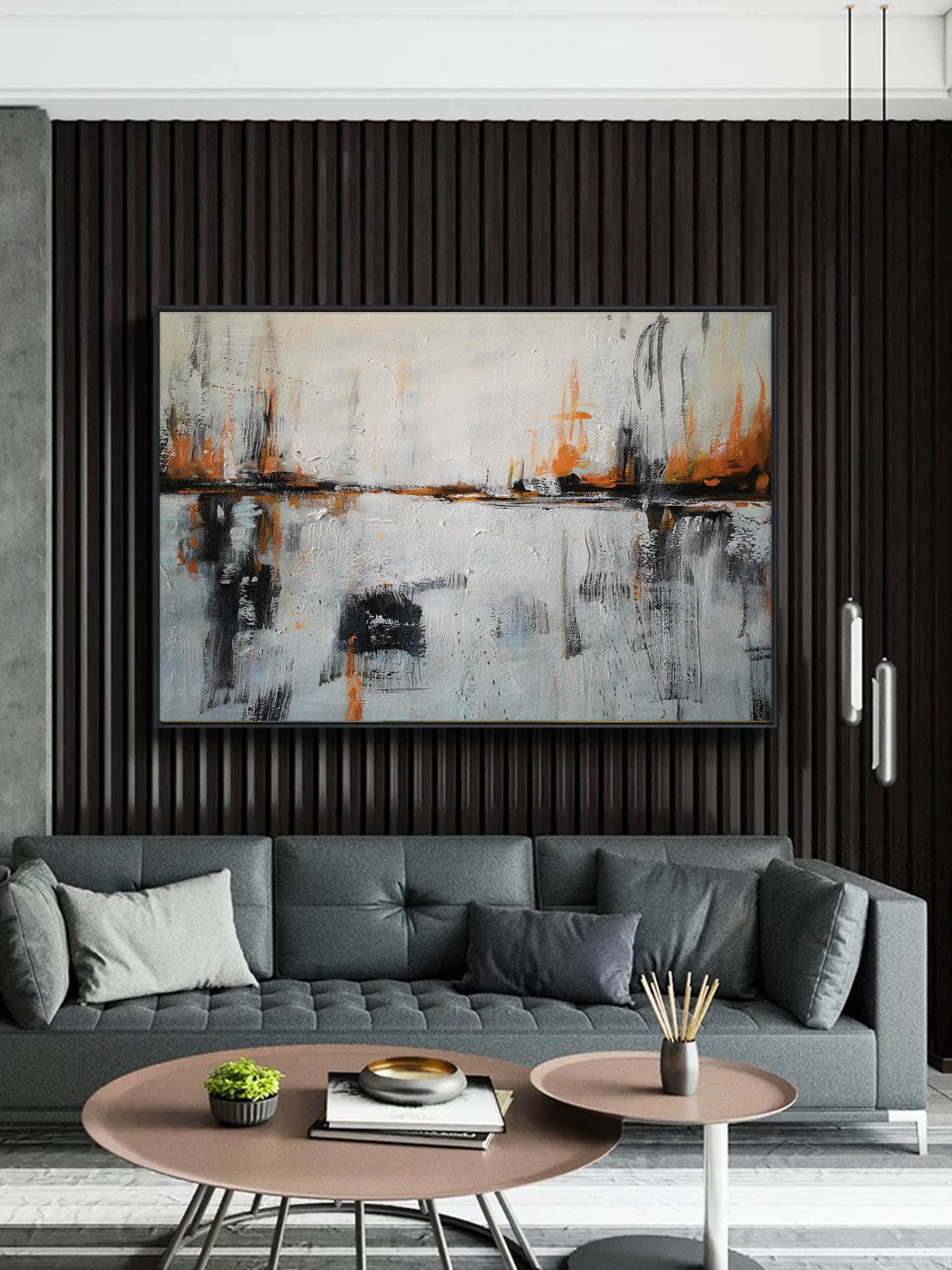 Oversized wall art canvaslarge abstract paintingvery large | Etsy