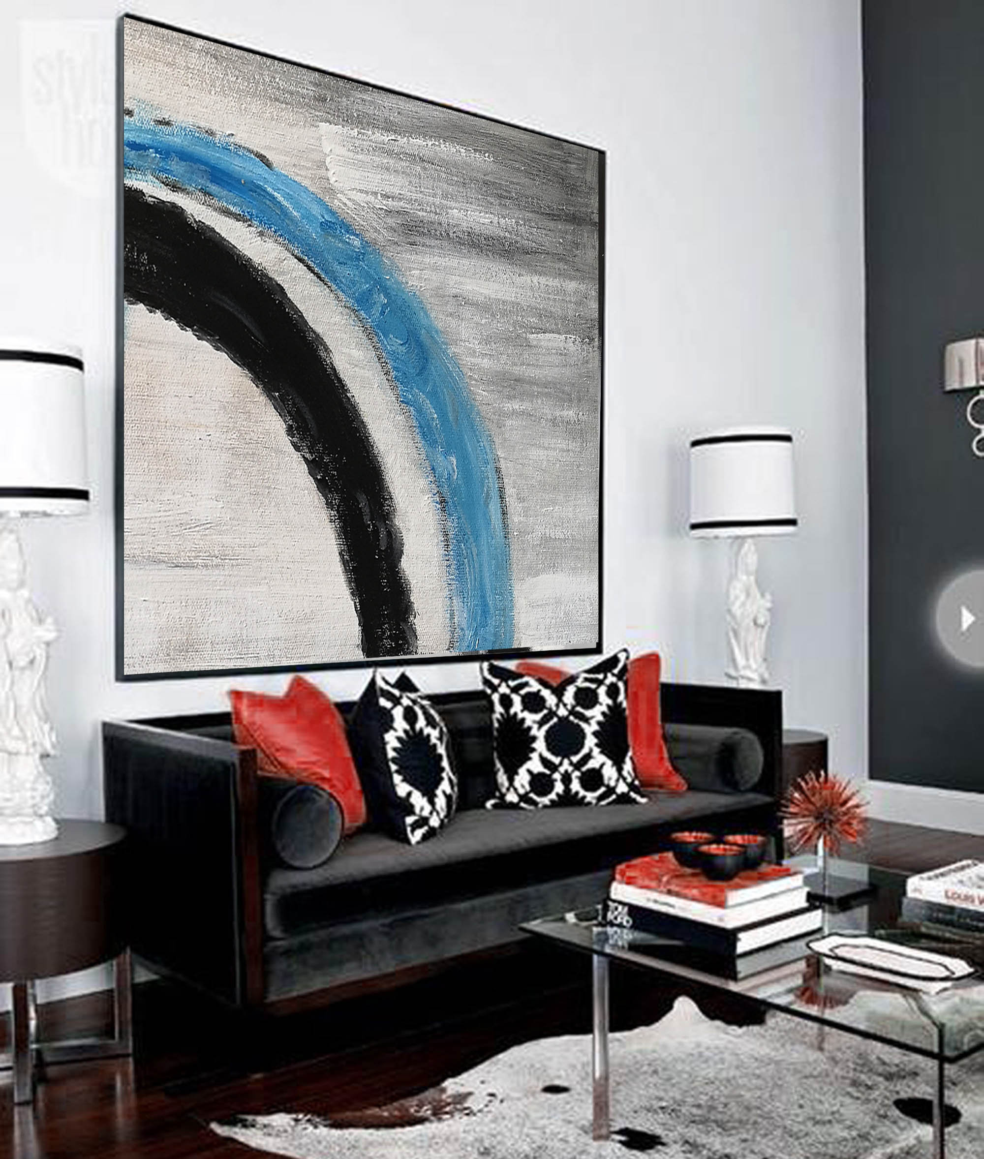 Large Wall Canvas Painting,large Canvas Art,oversize Abstract Painting ...