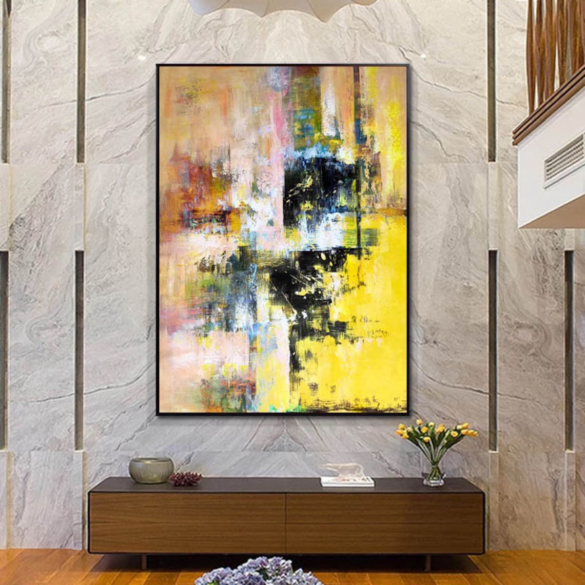 Large Abstract Painting Originaloversized Wall Art on | Etsy
