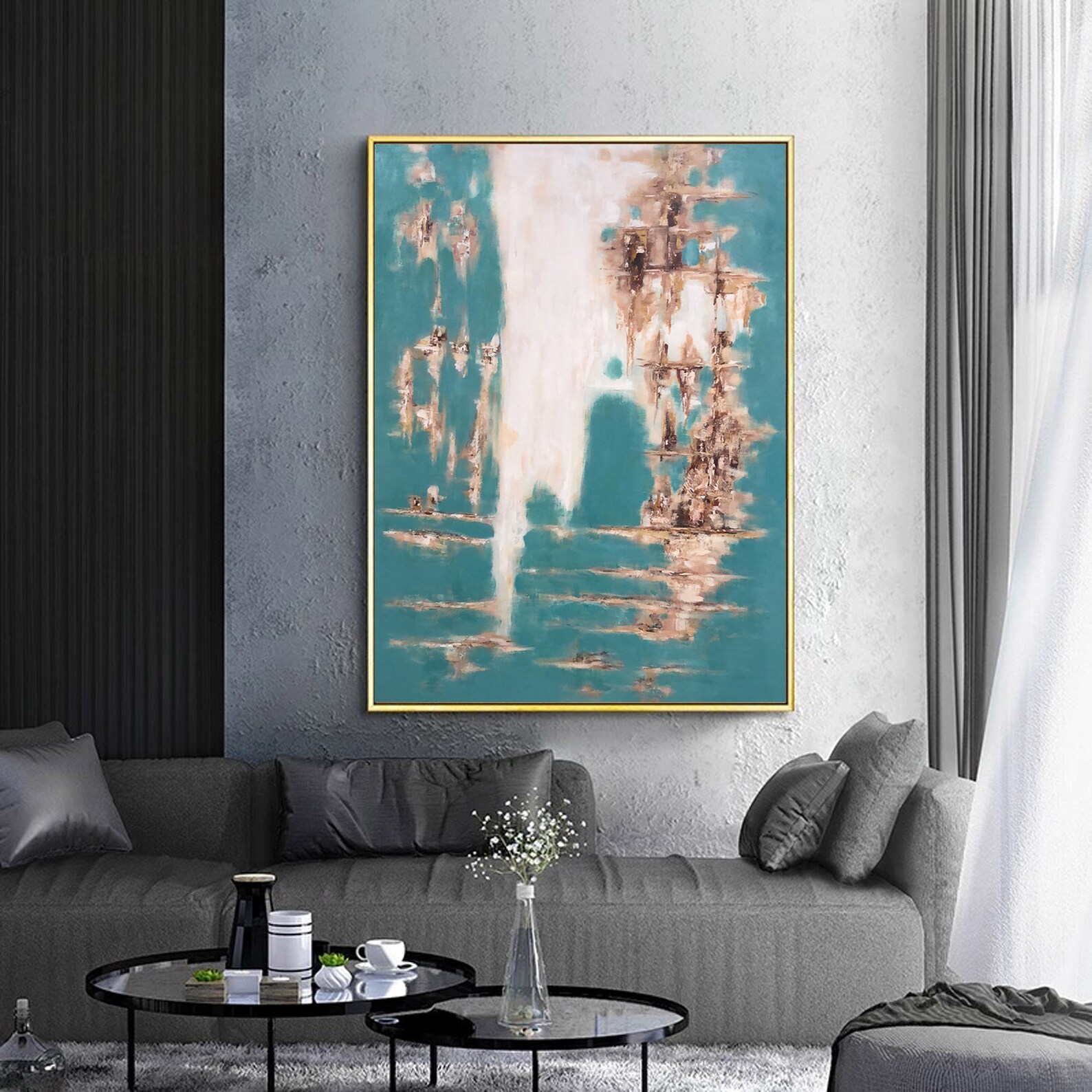 Large Oil Painting Original,large Abstract Canvas Art,oversized Wall ...