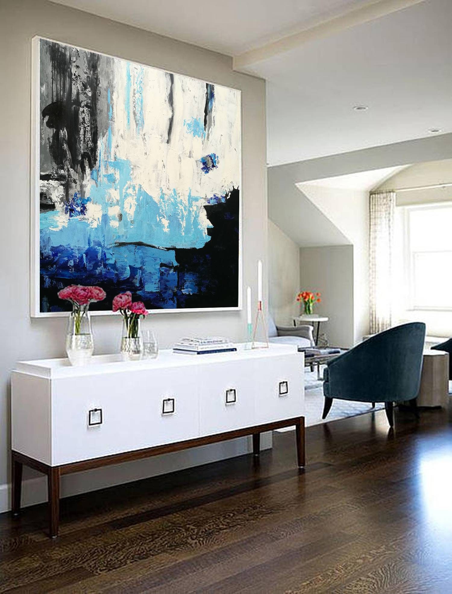 Large Abstract Art Canvasoversized Wall Artmodern Abstract - Etsy