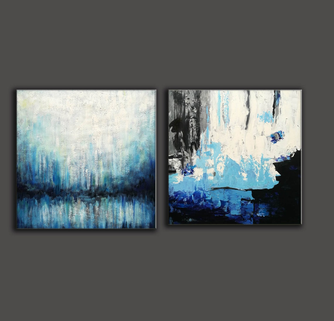 Modern Abstract Painting Set Paintings Large Original - Etsy