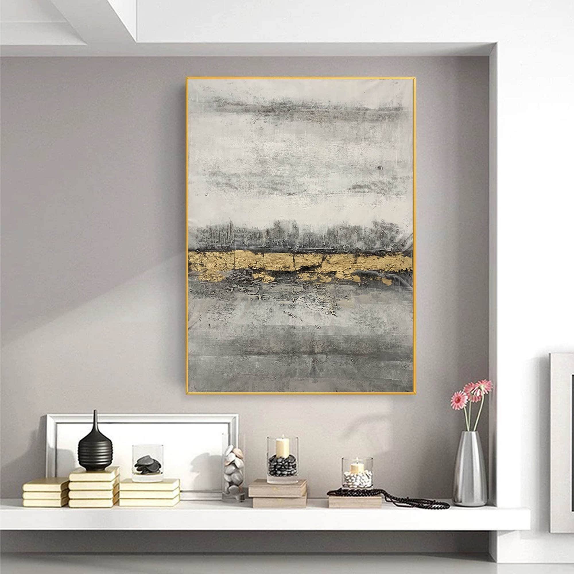 Grote canvas muur kunst originele abstracte schilderij op - Etsy Nederland