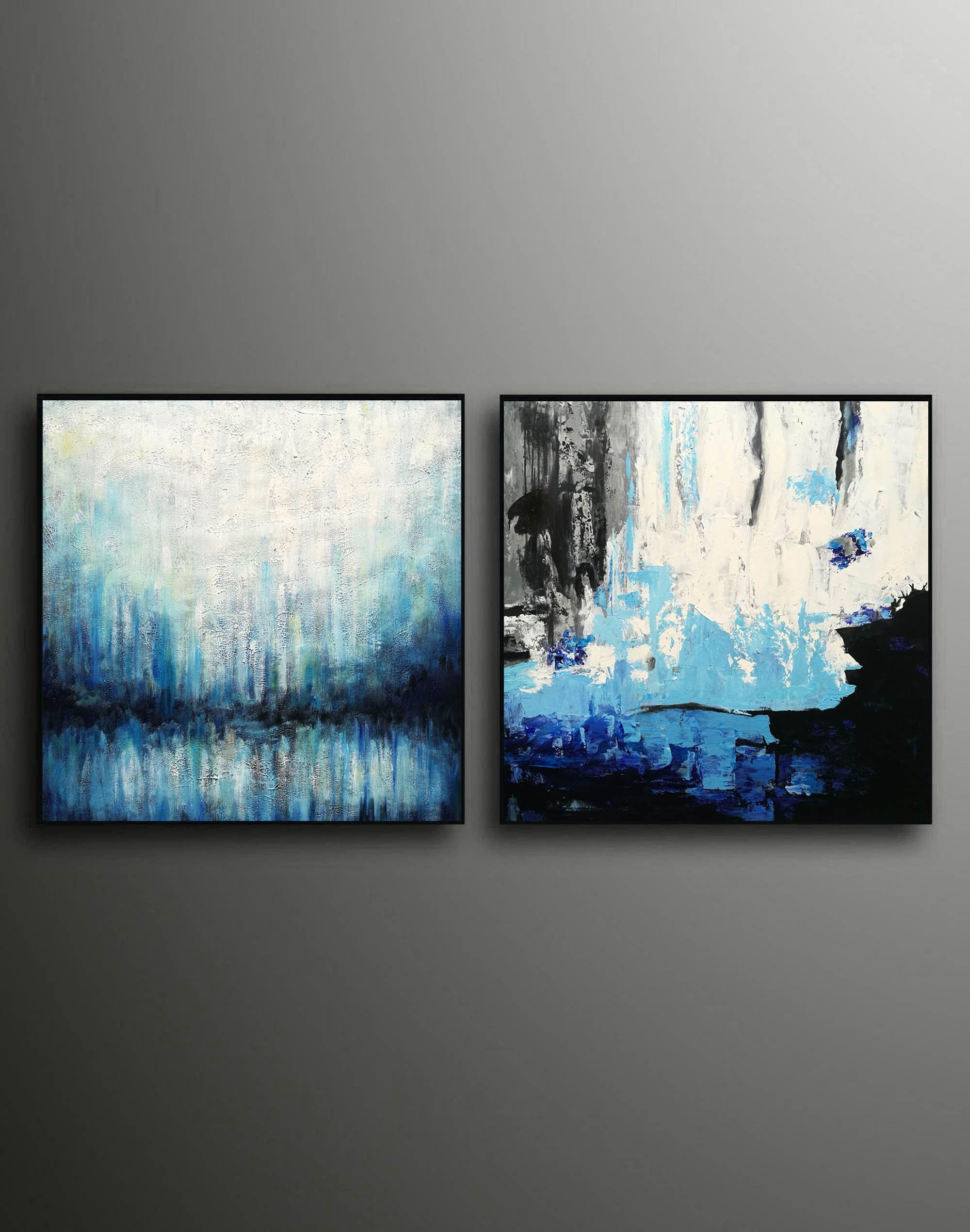 Modern Abstract Painting Set Paintings Large Original | Etsy