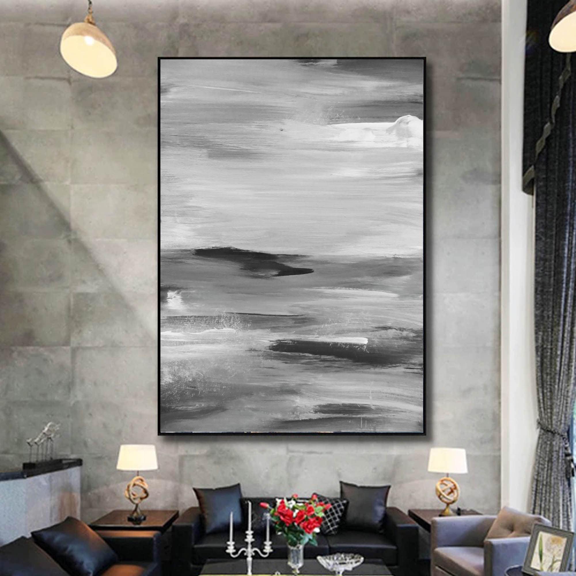 Oversized Wall Art Canvas,living Room Painting,modern Abstract Canvas ...