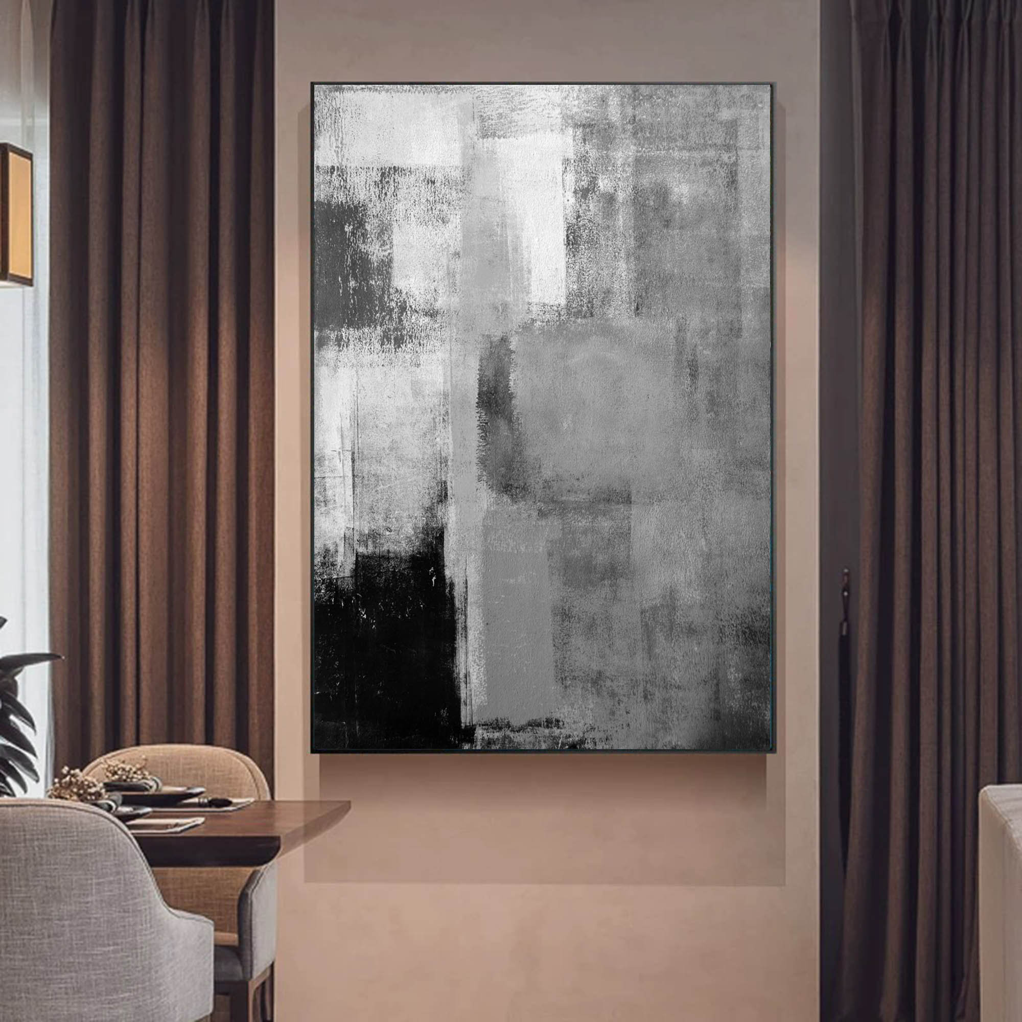 Gray Painting Large Abstract Wall Art Gray Wall Art Original Abstract ...