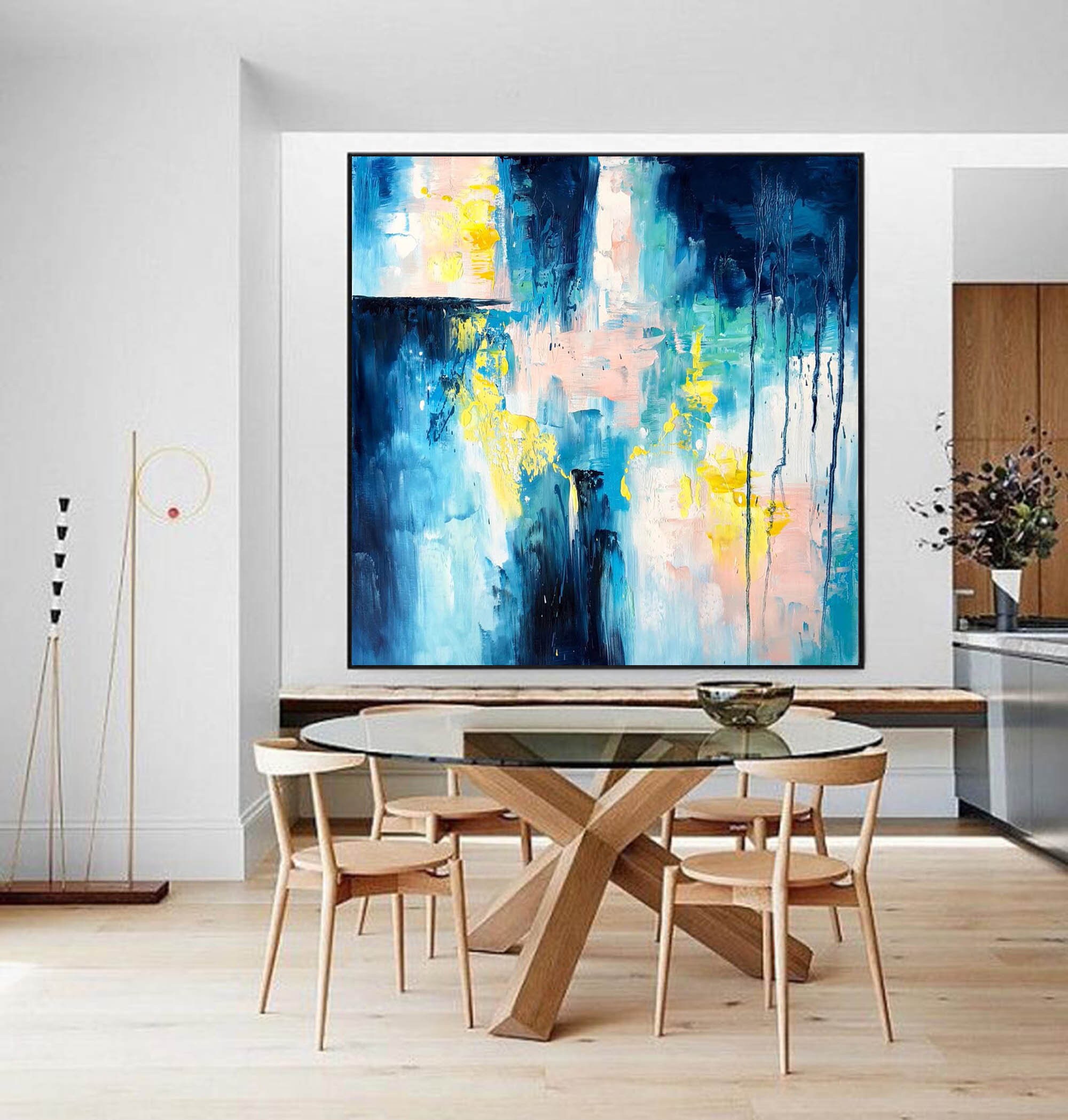 Extra Large Original Painting on Canvaslarge Framed Abstract | Etsy