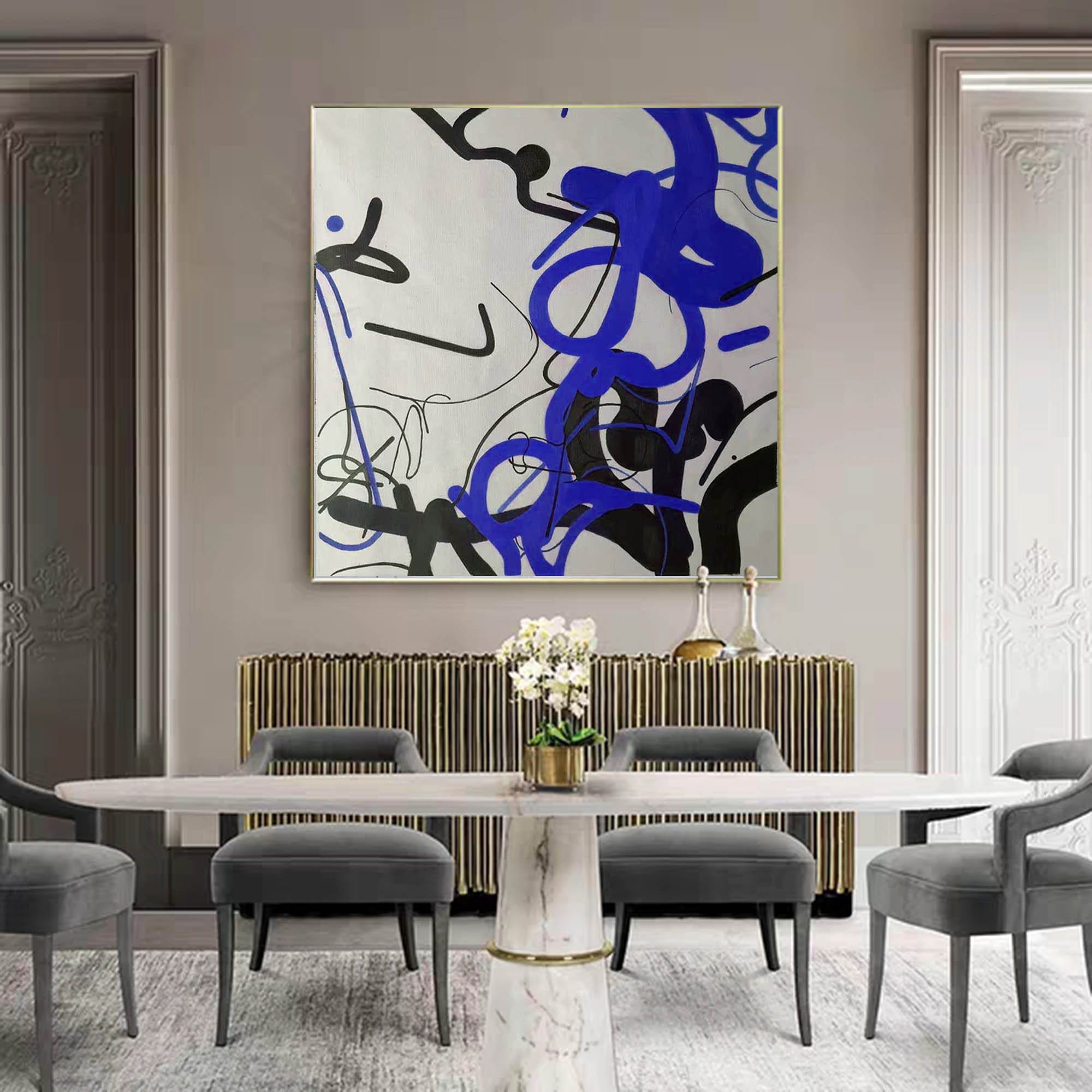 Modern Abstract Wall Art,large Canvas Art,extra Large Wall Art Framed ...