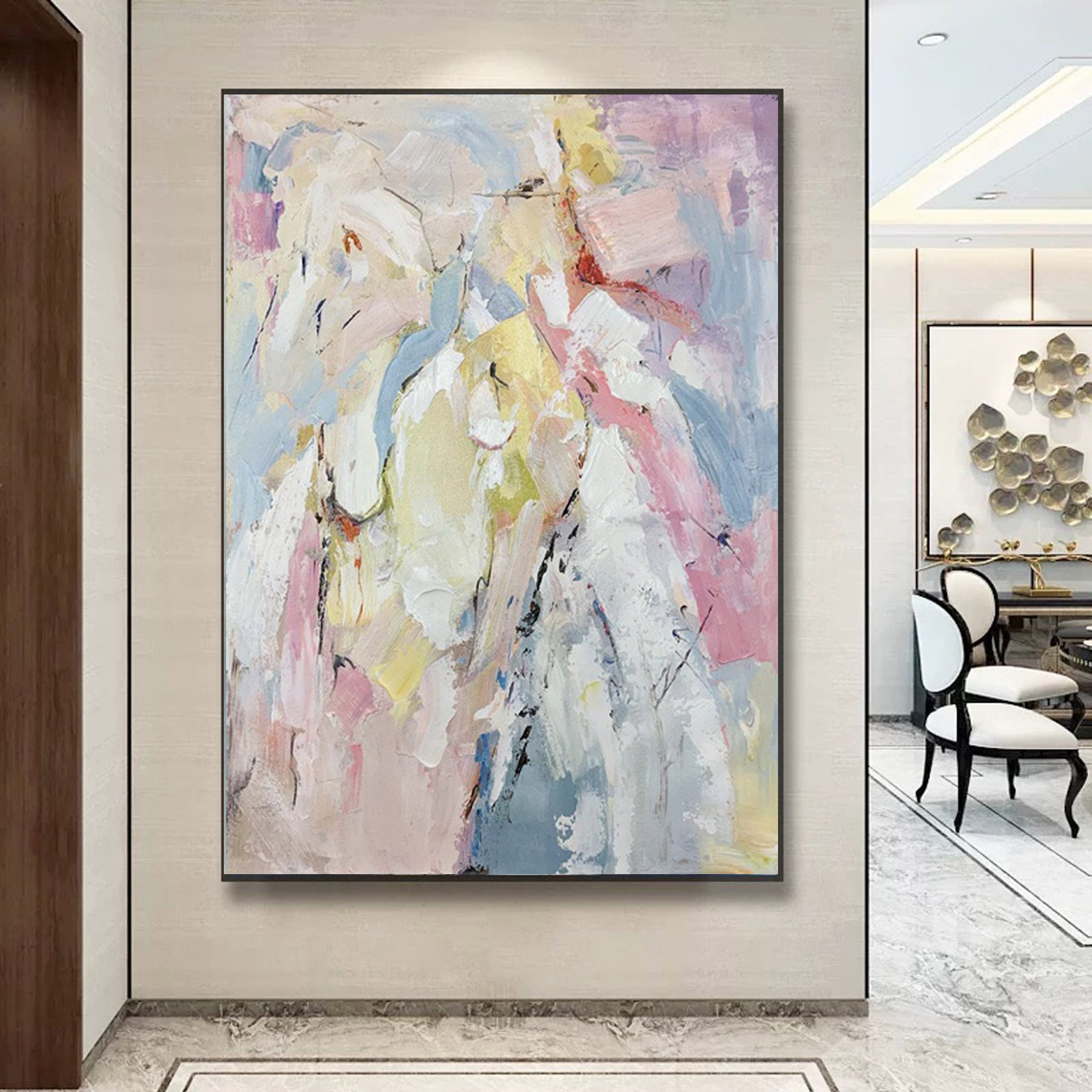 Large abstract painting canvaslarge canvas artoriginal | Etsy