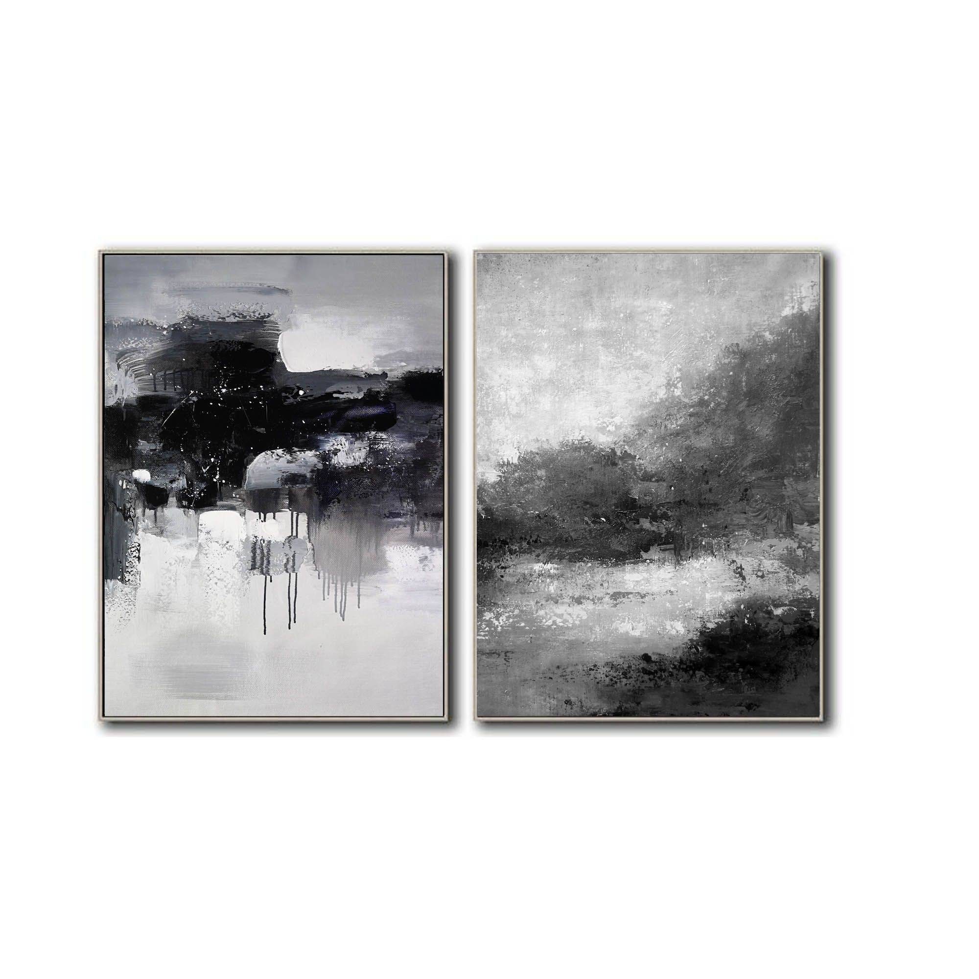 Set of 2 Painting Extra Large Wall Art Large Painting on - Etsy