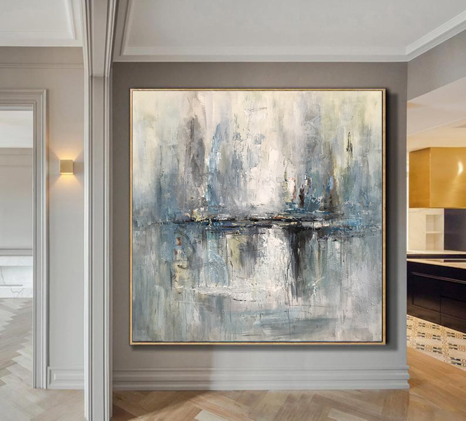 Large Canvas Wall Art, Abstract Painting Original on Canvas, Textured ...