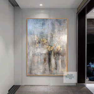 Large Abstract Canvas Art, Original Abstract Oil Painting, Gold ...