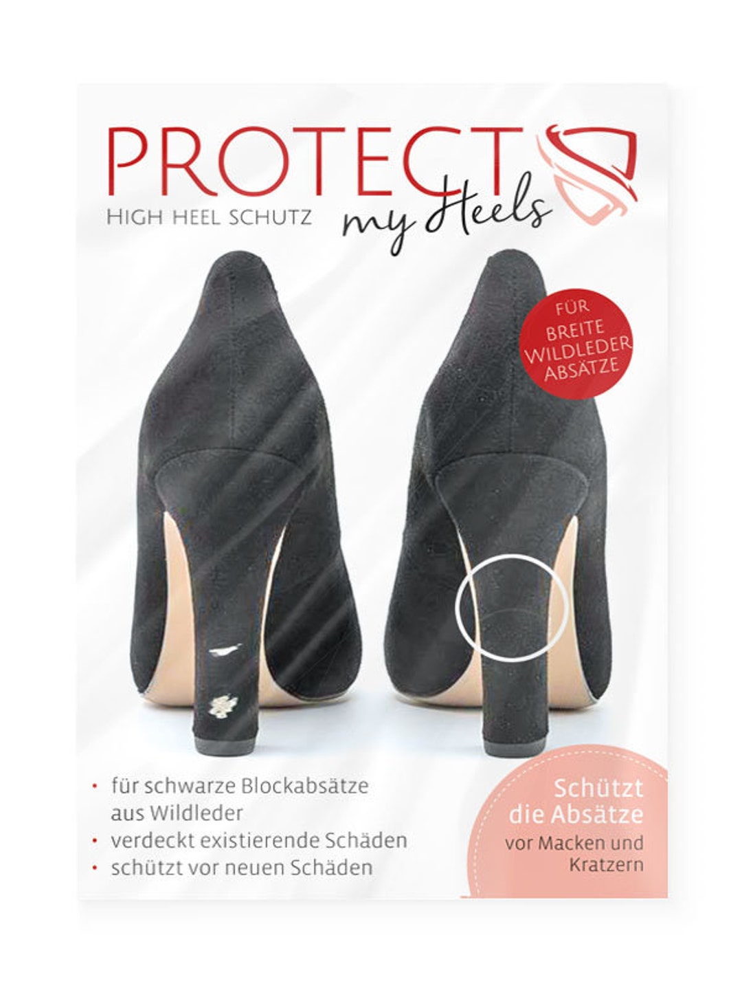 Protectmyheels - Black Suede Heel Protection Film - for Block Heels ...