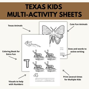 Texas Abcs Coloring Book: A Printable ABC Learning and Coloring Kids ...