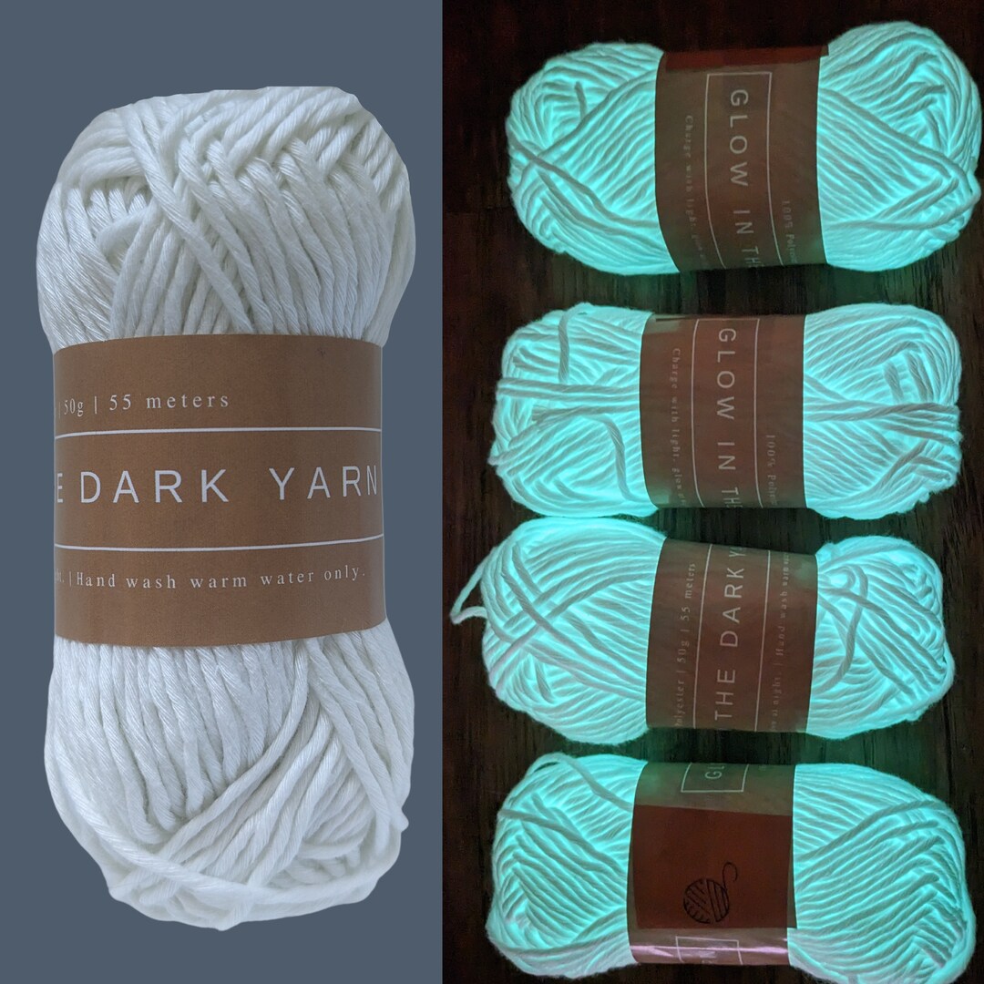 Glow in the Dark Yarn One Skein 55m Glow in the Dark Yarn - Etsy