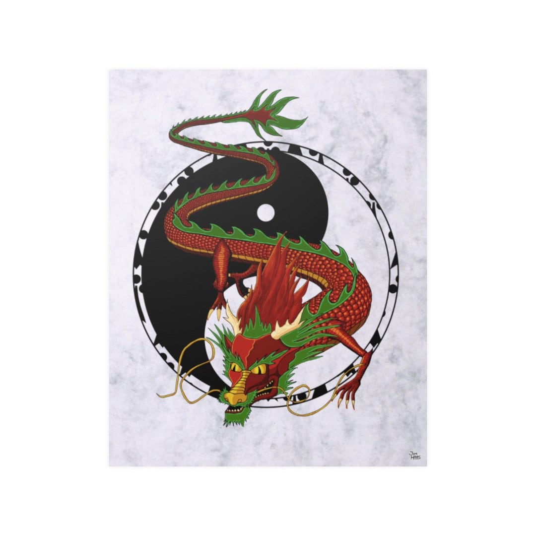 Chinese Dragon Poster - Etsy