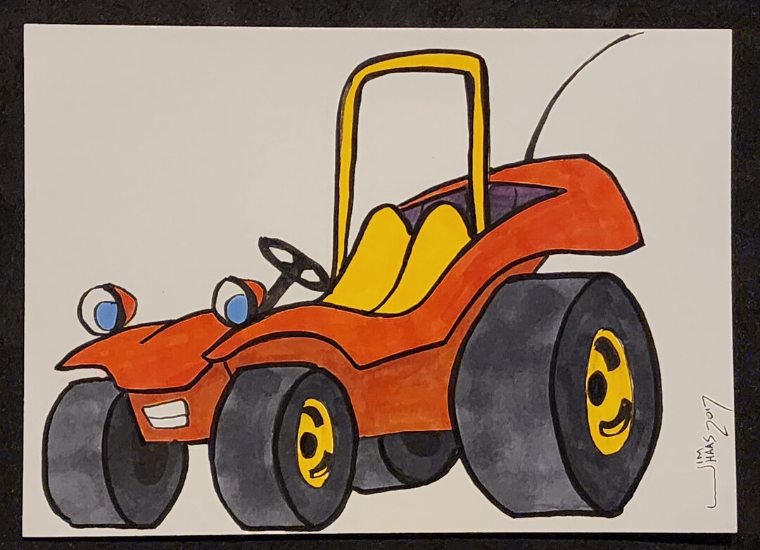 Speed Buggy ORIGINAL on 5x7 Cardstock (color) - Etsy