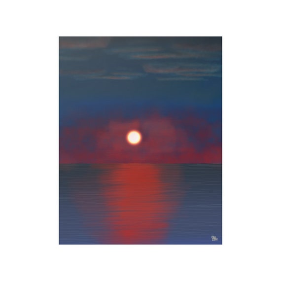 Red Sky Poster - Etsy