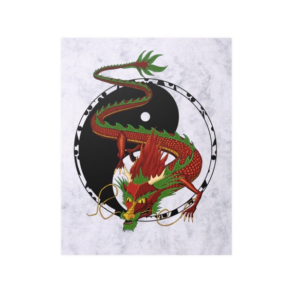 Chinese Dragon Poster - Etsy
