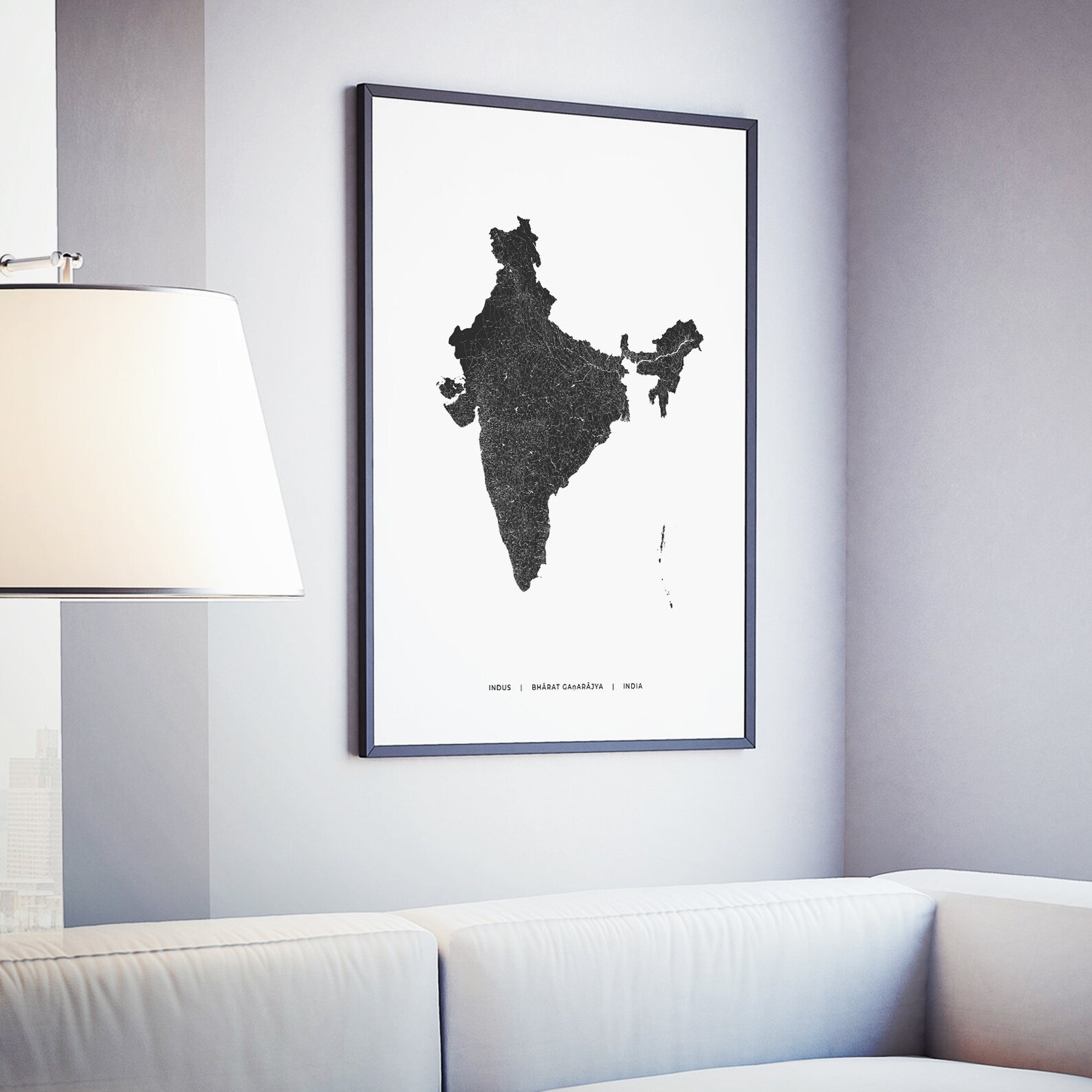India Map Print Map of India Digital Download | Etsy
