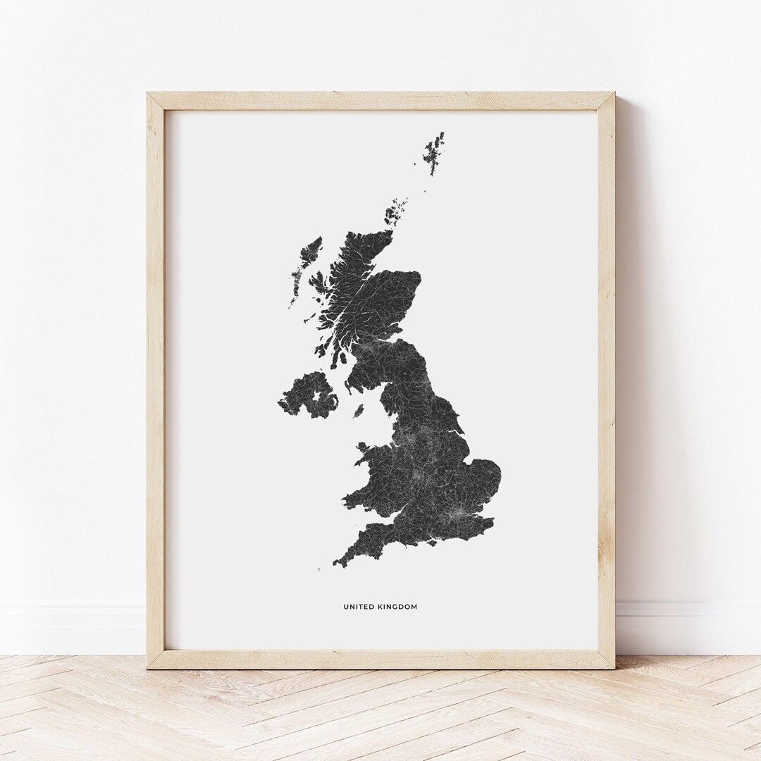 United Kingdom Map Print Map of United Kingdom Digital Download - Etsy ...