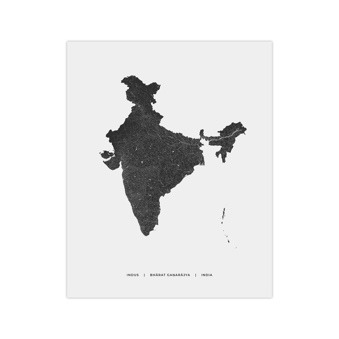 India Map Print Map of India Digital Download - Etsy UK