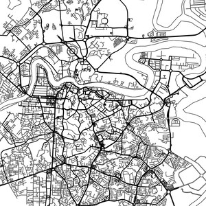 Kuching Map Print Map of Kuching Malaysia Digital Download - Etsy