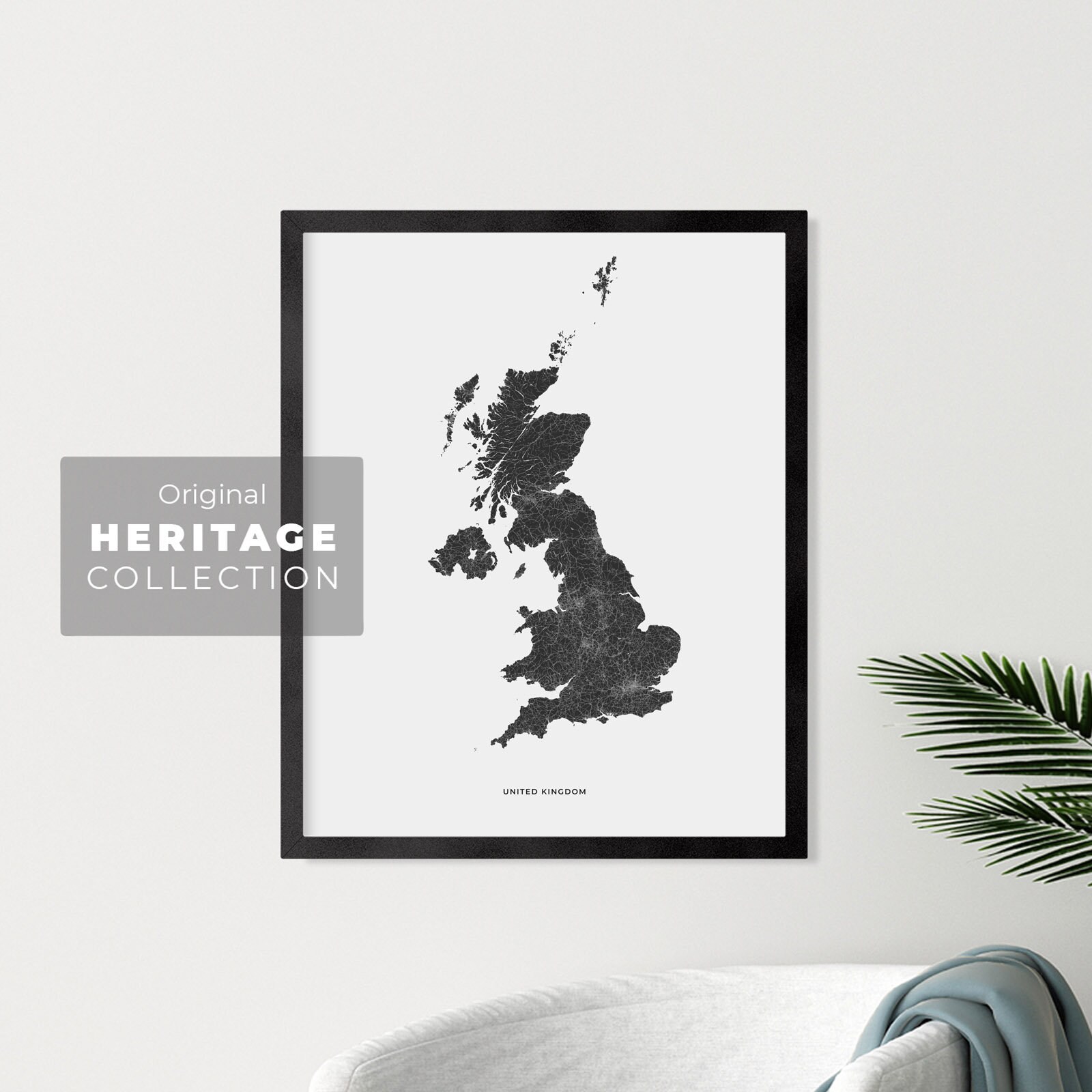 United Kingdom Map Print Map of United Kingdom Digital Download - Etsy ...