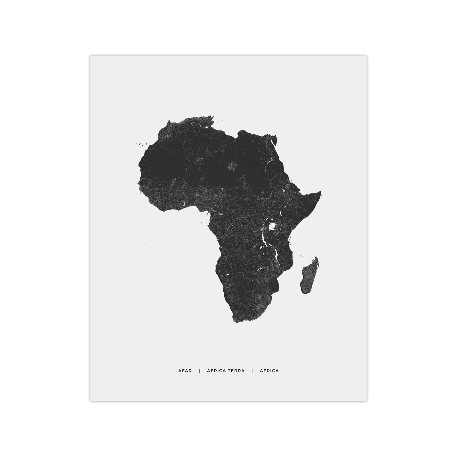 Africa Map Print Map of Africa Digital Download - Etsy